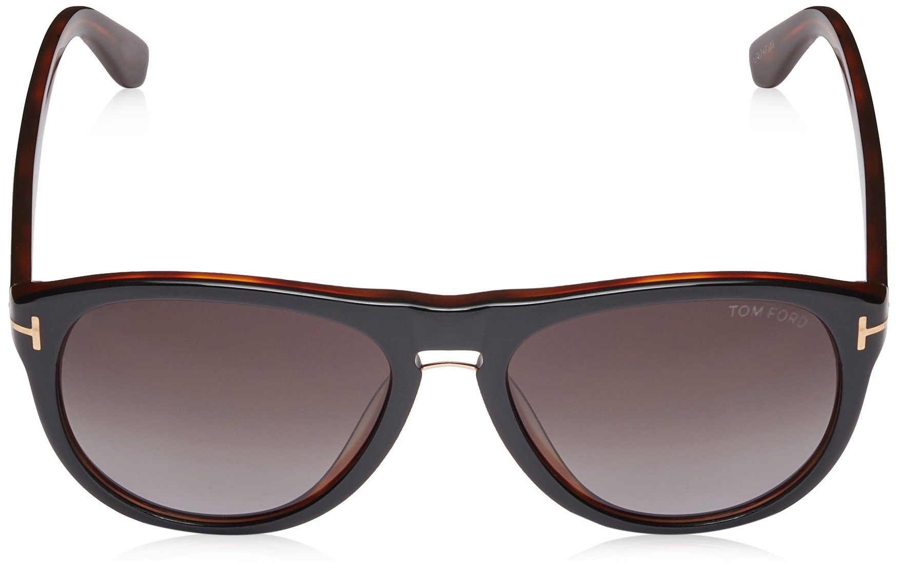 Tom Ford FT0347 Kurt Oval Sunglasses TF347 01V Black/Havana