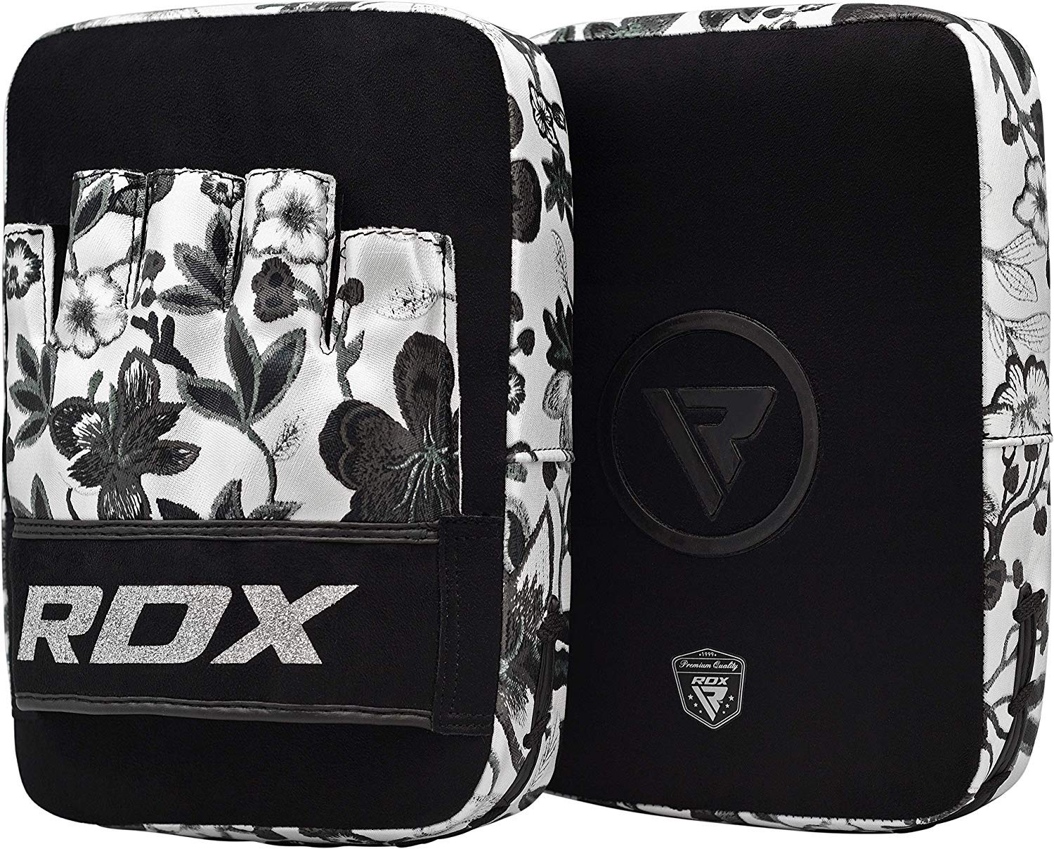 RDX Women Boxing Pads Focus Mitts, Ladies Flora Skin Hook and Jab Target Hand Pads, Great for MMA, Muay Thai, Kickboxing, Martial Arts, Karate Training, Padded Punching, Coaching Strike Shield