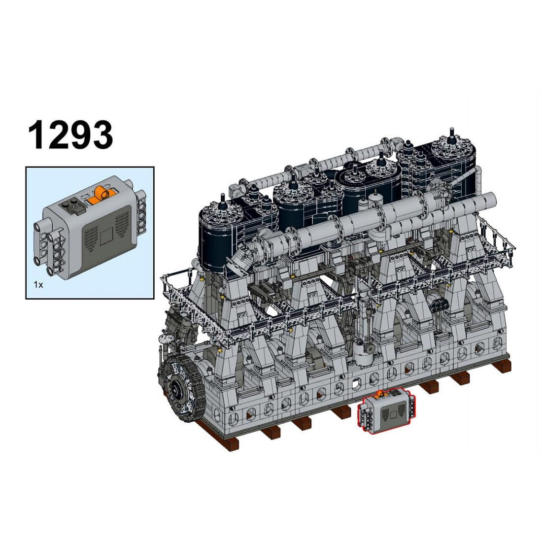 Vortix Engine Model Building Blocks Set with Motor, MOC Titanic Reciprocating Triple Expansion Steam Engine Bricks Kit, Display Educational Toy, Compatible with Lego Technic (6584PCS)