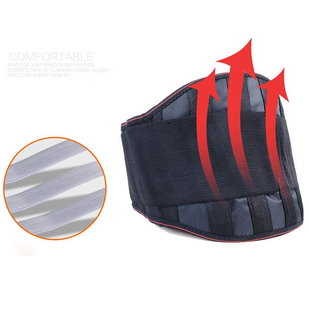 ZFF Self-Heating Back Support Lumbar Belt for Women Men Lower Back Brace Back Pain Relief and Injury Prevention with Removable Pad (Size : XL(120 * 23cm))
