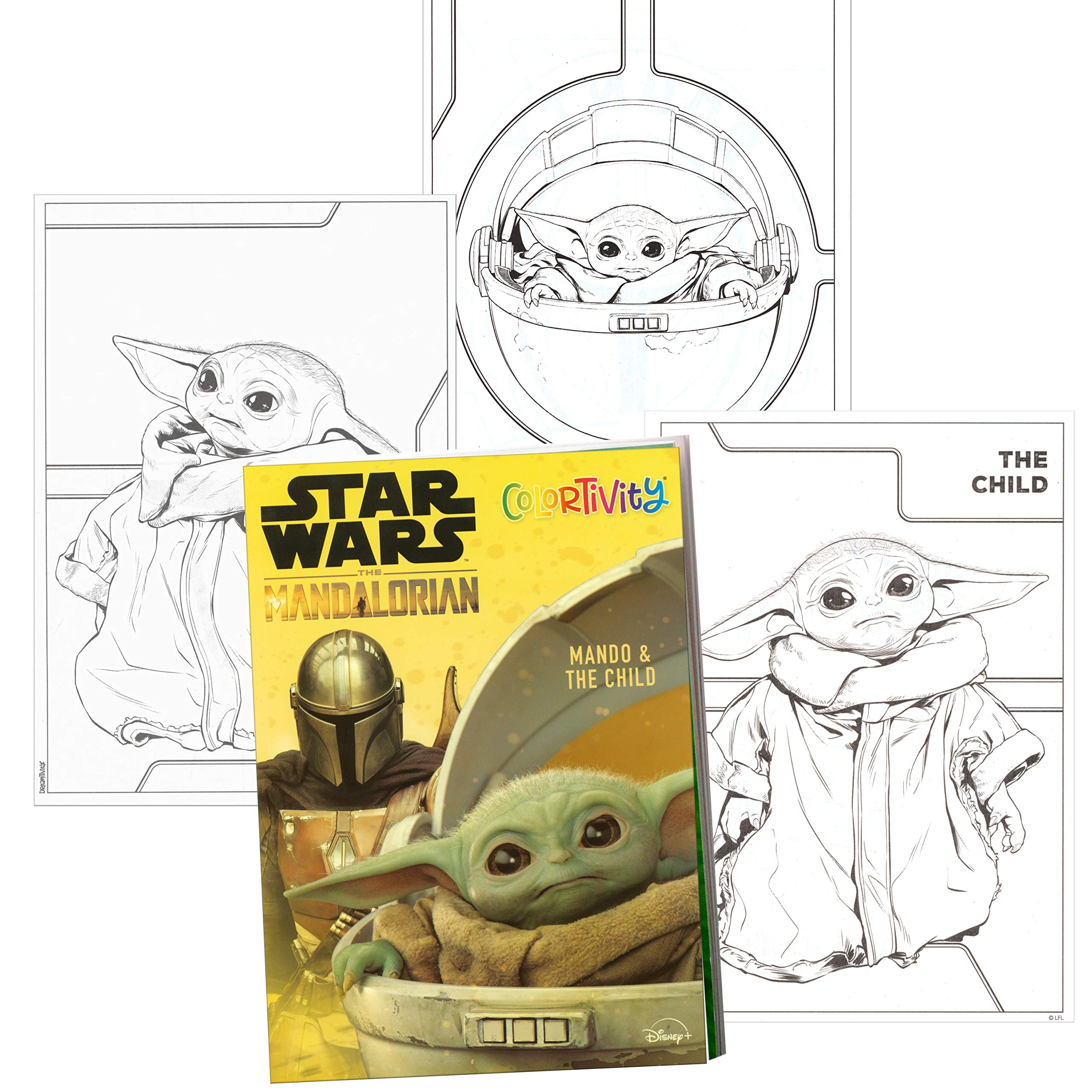 Star War Mandalorian & Baby Yoda Coloring & Activty Book Set - x2