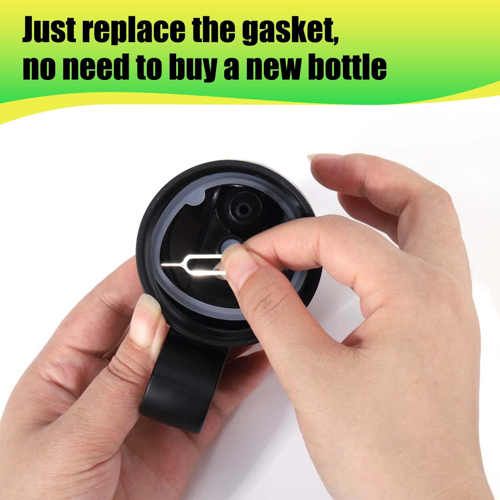 Vodolo Lid Gasket Replacement for Thermoflask 24oz/32oz/40oz/64oz,9 PCS Water Bottle 3 Sets Silicone Gaskets Each with Pick for Water Bottle Straw Lid, Chug Lid & Chug Spout