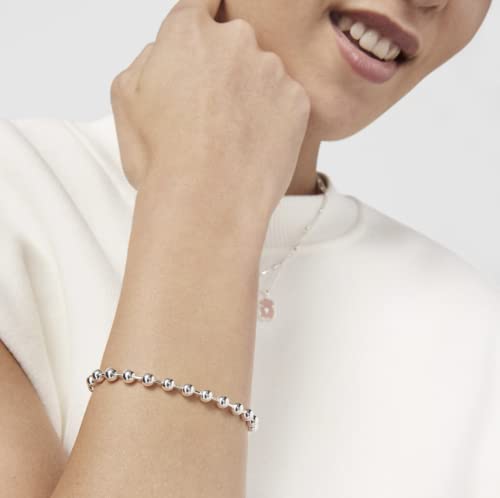TOUS Sterling Silver Bracelet for Women. Length: 5mm. x 18cm Basics Collection