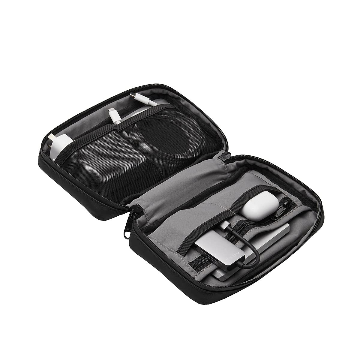 Tech Kit by ALPAKA | Tech Pouch for your Cables, Chargers, Powerbank, Earbuds, SD Cards, Tech Essentials (Black)