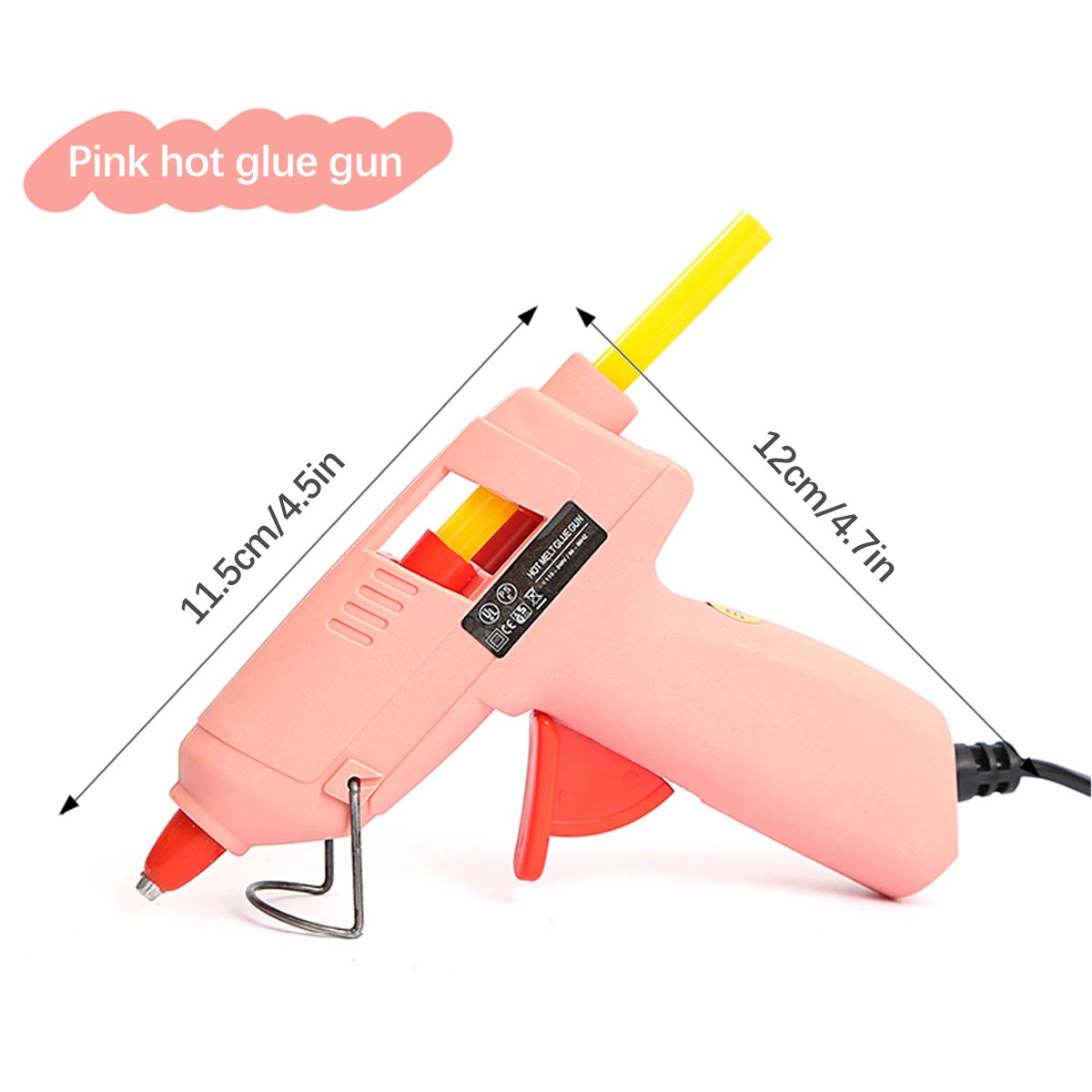 TOPIND Mini Hot Glue Gun for Kids with 40-Pcs Glue Sticks,High Temperature Craft Hot Glue Gun Kit for DIY,Arts & Craft & Home Quick Repairs,20W (1-1)