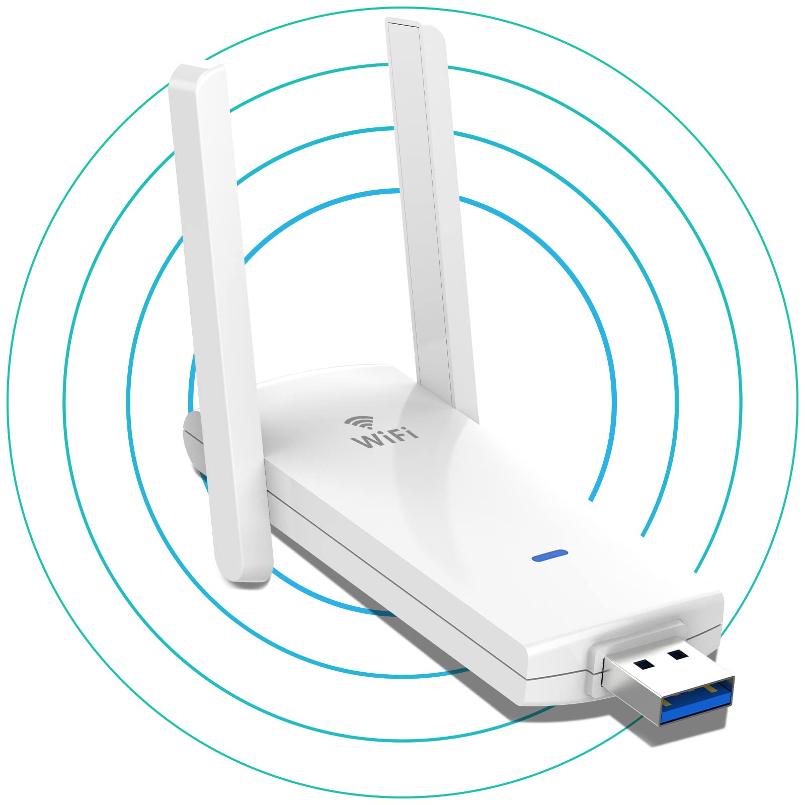 USB WiFi Adapter 1300Mbps USB 3.0 WiFi Dongle 802.11ac Dual Band Network Adapter for PC Desktop Laptop, Support Windows 11/10/8.1/8/7, Mac OS 10.9-10.15