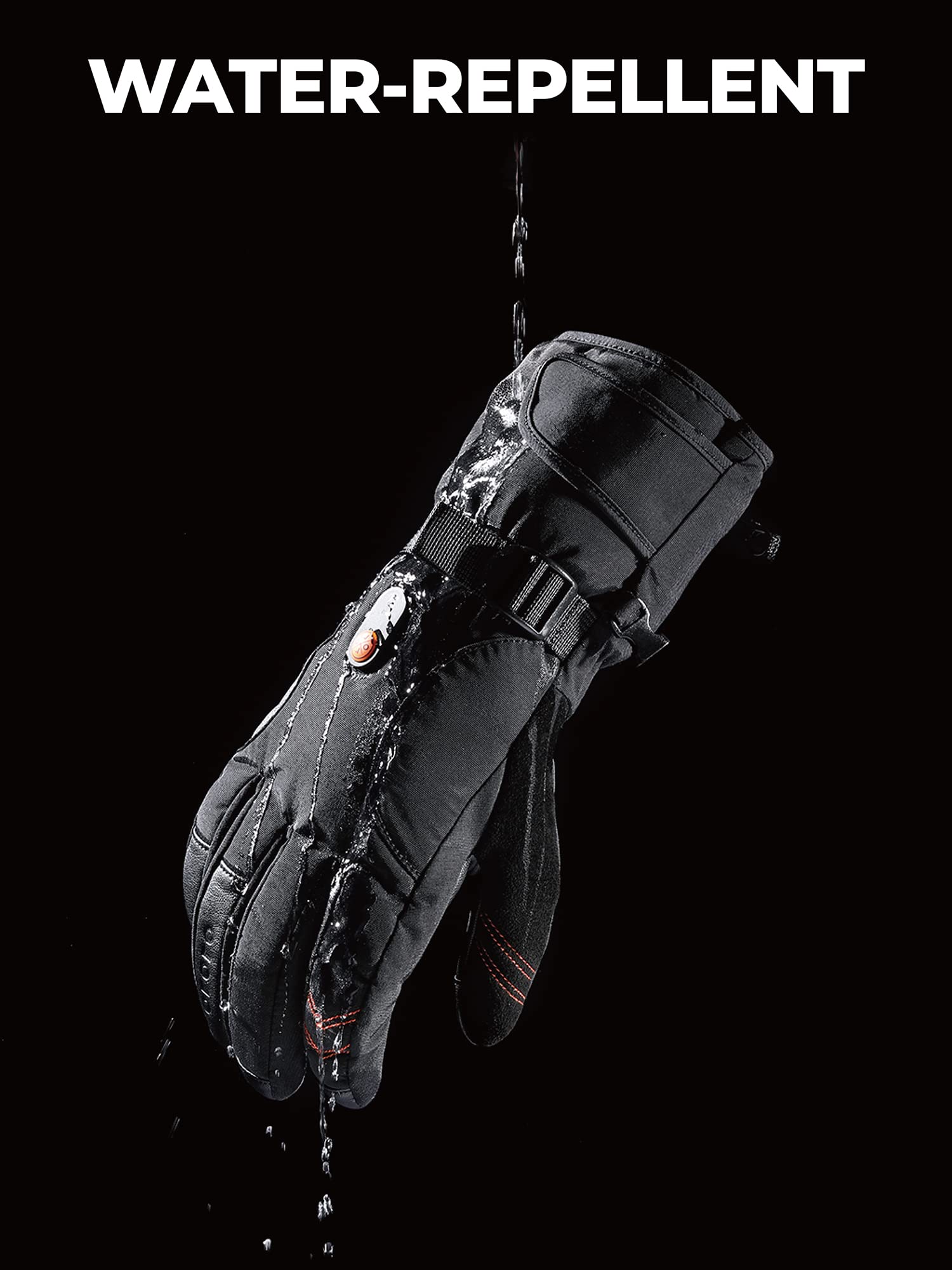 ORORO Heated Gloves for Men and Women, Rechargeable Electric Gloves for Hiking, Skiing, Motorcycle (Black,M)