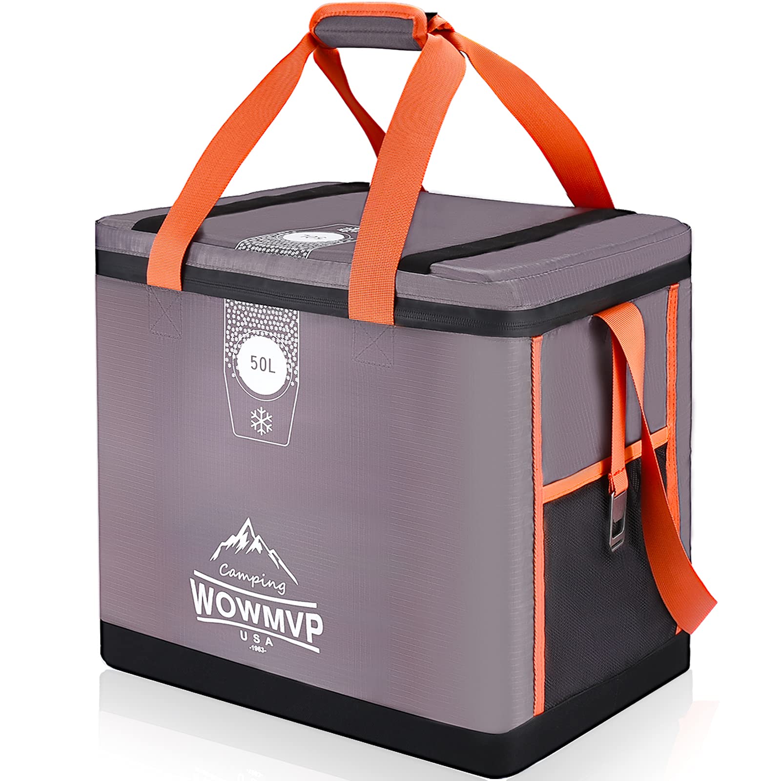 WOWMVP 50L Portable Cooler Bag with Advanced Insulation, Multiple Pockets, and Built-in Bottle Opener, Suitable for Picnics, Camping, Hiking, and Office Work