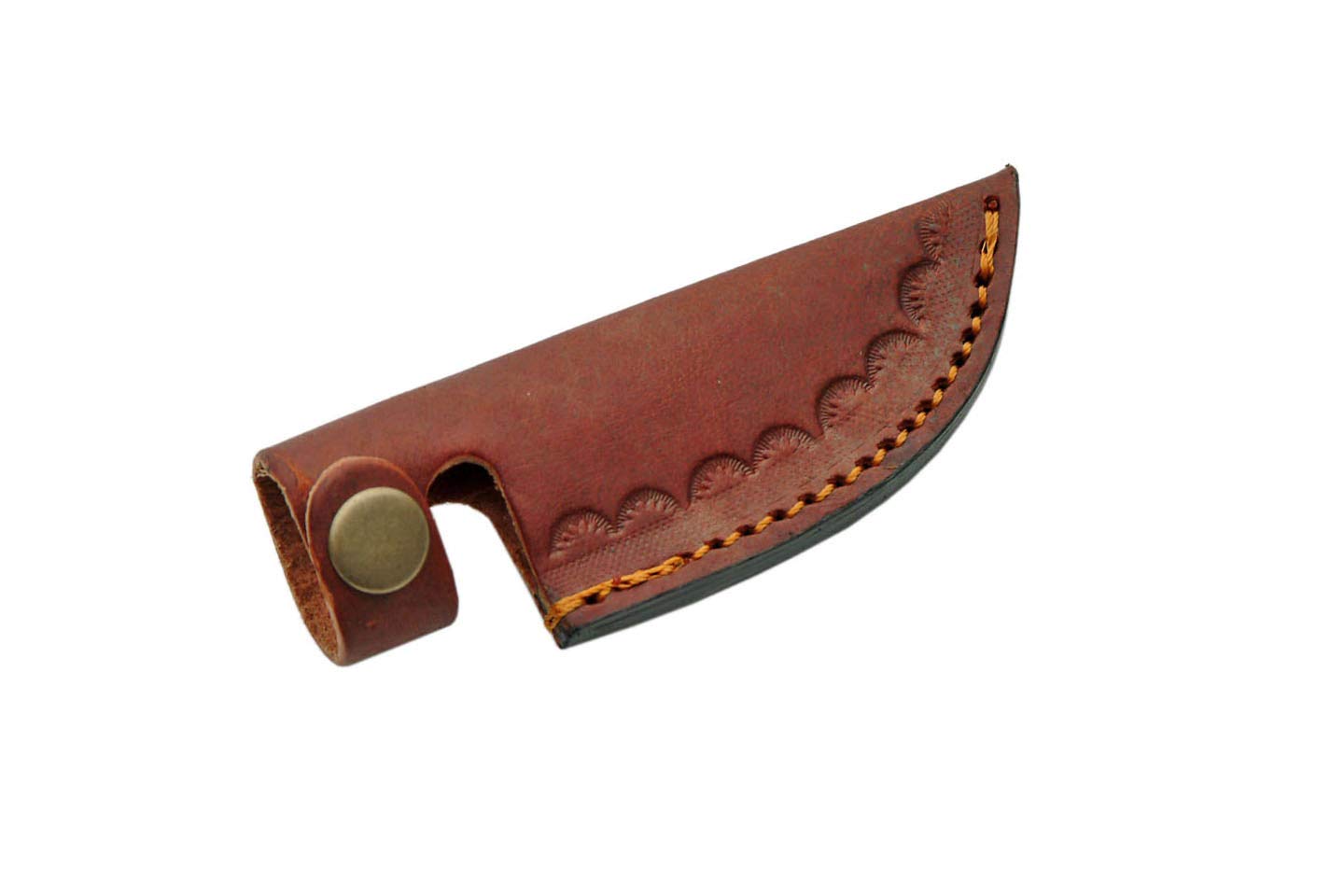Szco Supplies 7.25” Small Upsweep Drop-Point Outback Pakkawood Handle Skinning Knife with Sheath,Brown