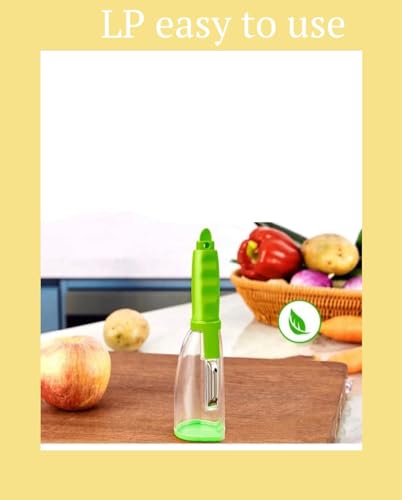 Vegetable Peeler with Container to Store Peel, Multi-functional Potato Orange Apple Peeler for Kitchen