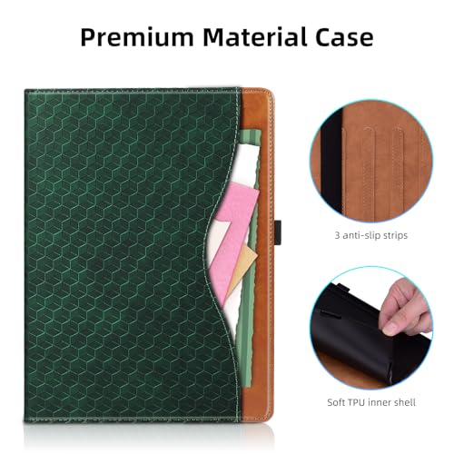 Varohix Case for iPad Mini 5 2019, iPad Mini 4 2015 PU Leather Folio Case Protective Cover Multi-Angle Viewing Stand with Pencil Pocket for iPad Mini 5/4/3/2/1-Retro Green