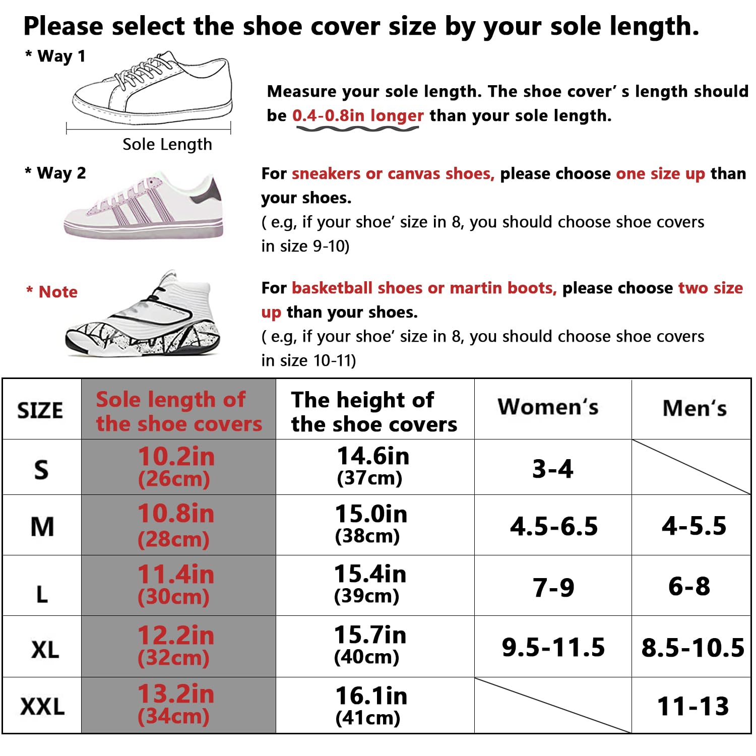 USHTH Black Waterproof Rain Boot Shoe Cover with reflector (1 Pair)X-Large