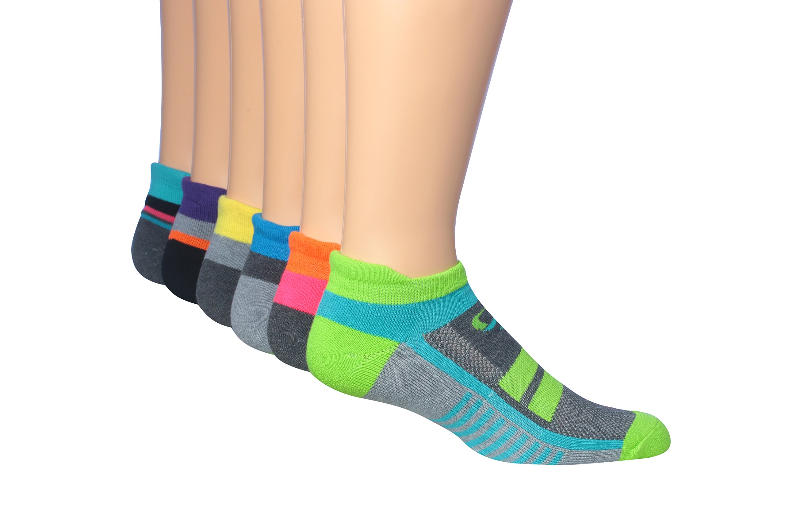 RONNOX Men's 6-Pairs Low Cut Running & Athletic Performance Socks Large/X-Large MRLT02-A-XL