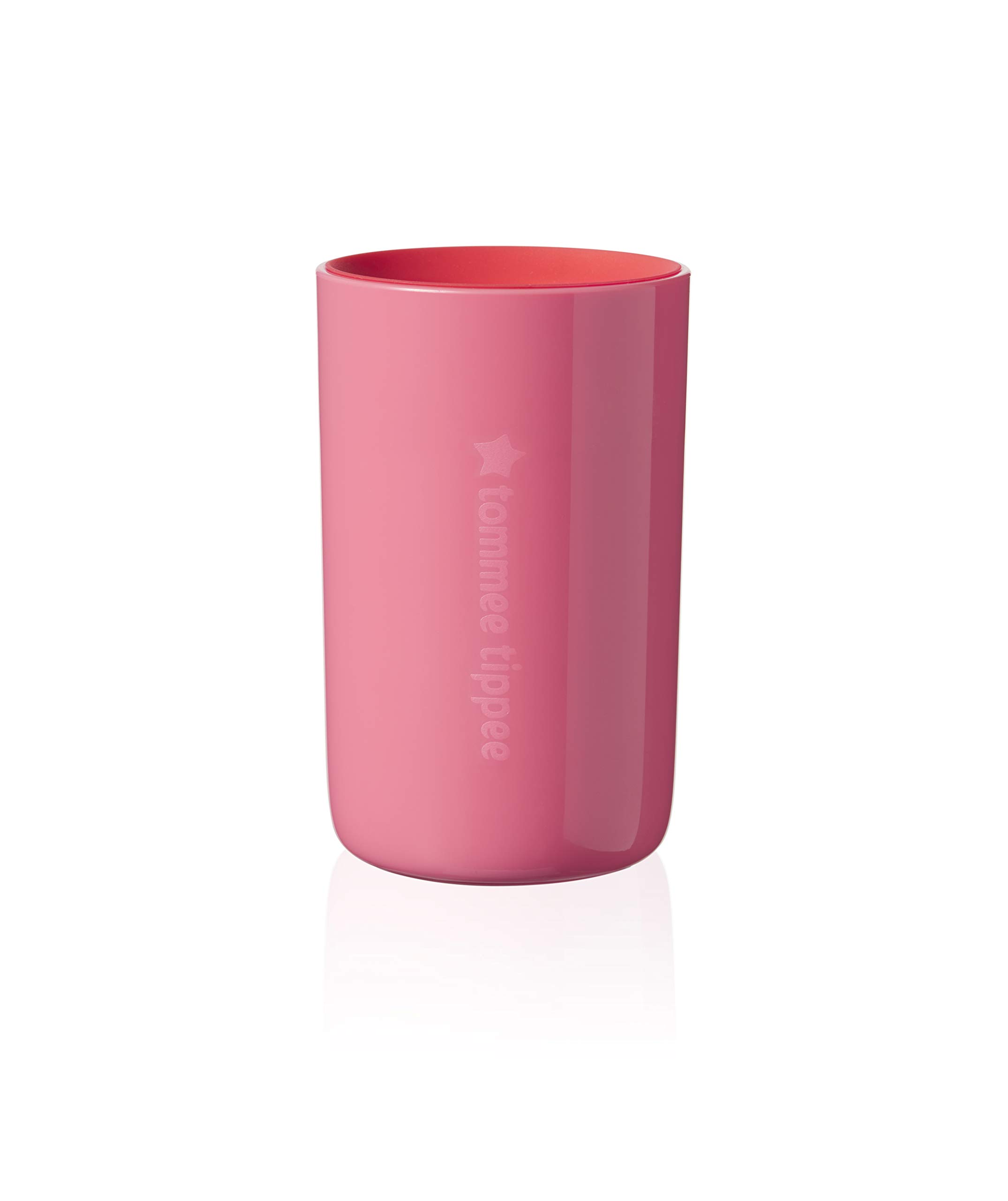 Tommee Tippee Easiflow 360° Spill-Proof Toddler Cup with Travel Lid, Lavender/Cherry, 12+ Months 2 Count (Pack of 1)