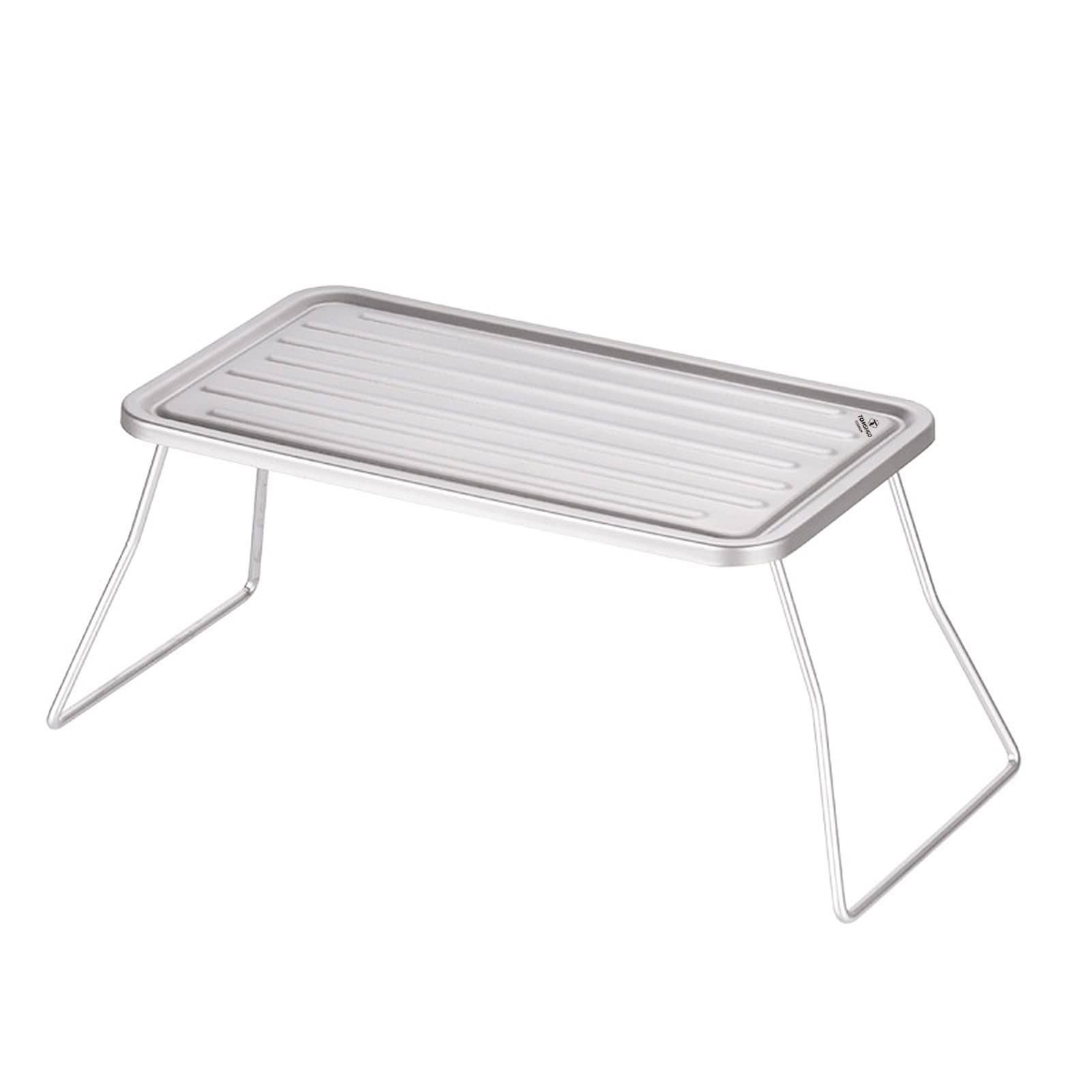 TOMSHOO Folding Campfire Grill Portable Over Fire Camp Grill Ultralight Titanium BBQ Grill Grate