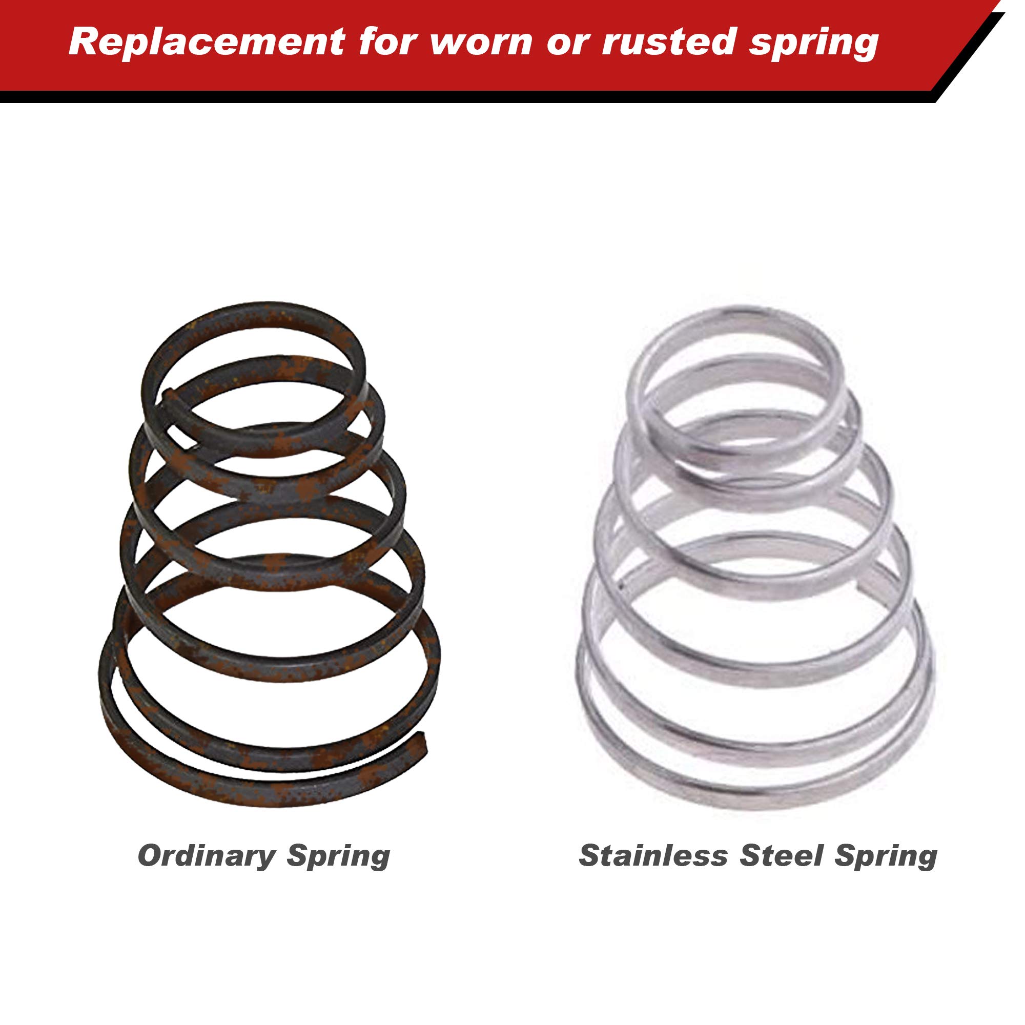 RealiNice 9mm Quick Release Skewer Stainless Steel Springs 10 pcs for Road Bicycle Mountain Bike Trainer Machine and Professional Wheel Parts Replacement