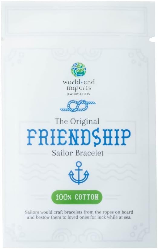 World End Imports Medium White Sailor Knot Bracelet