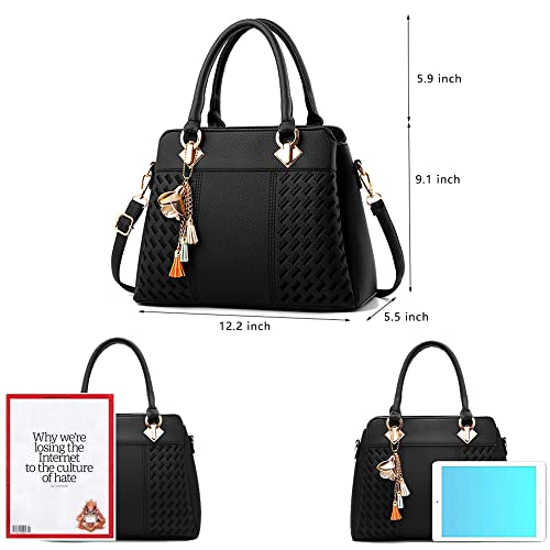 Womens Purses and Handbags Ladies Designer PU Leather Top Handle Satchel Tote Bag Shoulder Bags