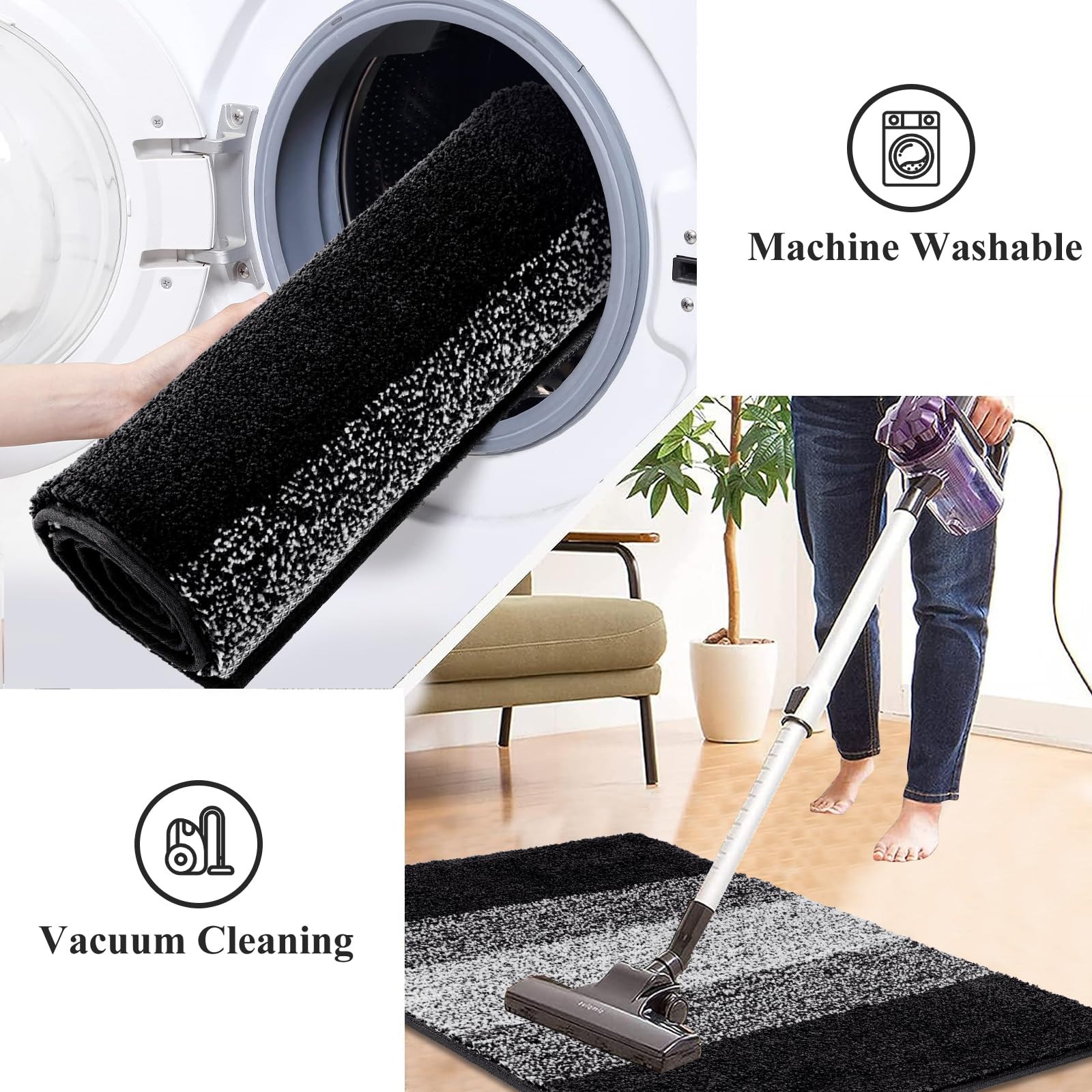 Vaukki Indoor Doormat Entryway Door Rug, Non Slip Absorbent Mud Trapper Mat Inside Floor Mat, Washable Small Door Carpet for Entryway (32''x48'', Red)