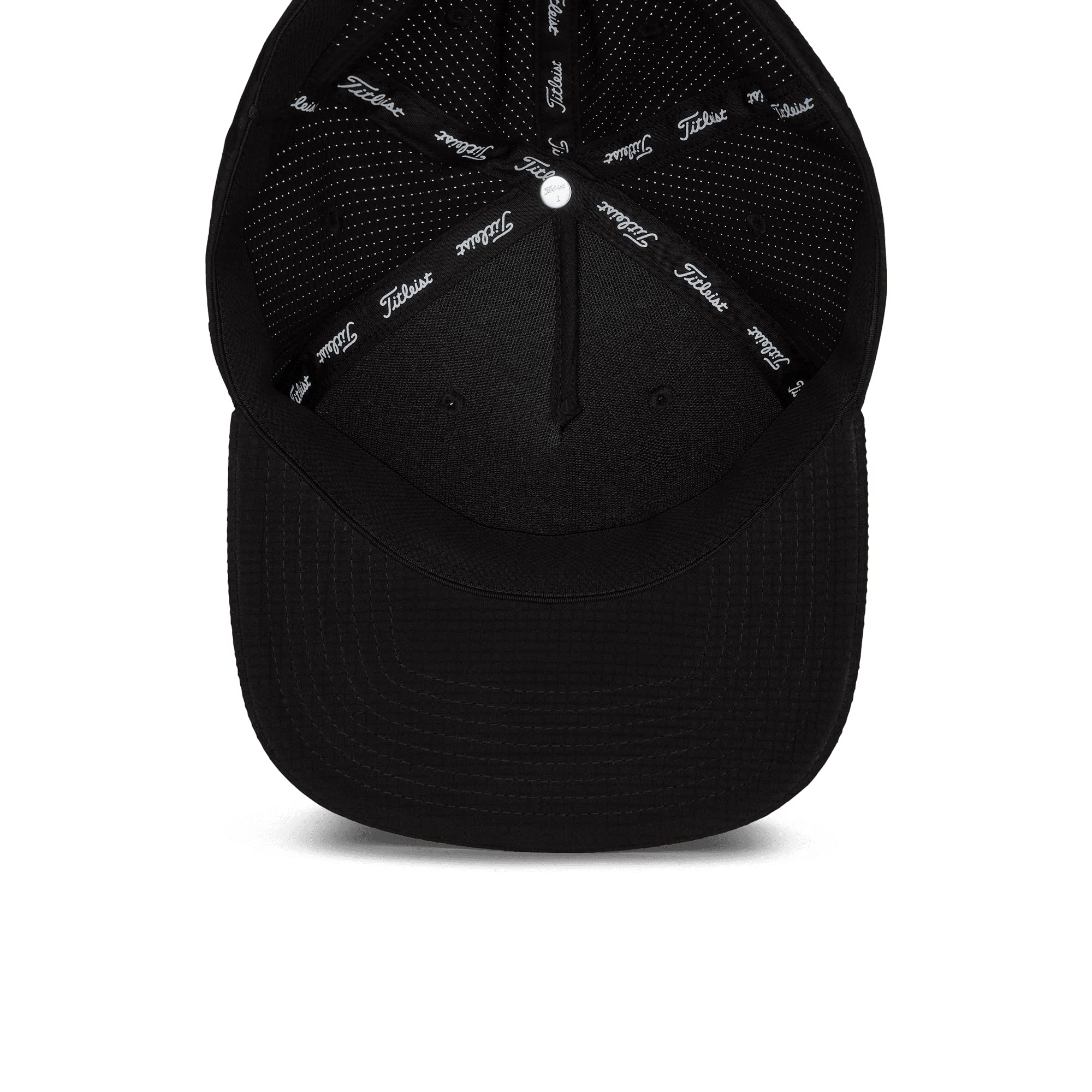 Titleist Men's Tour Stretch Tech Golf Hat Black/White M/L