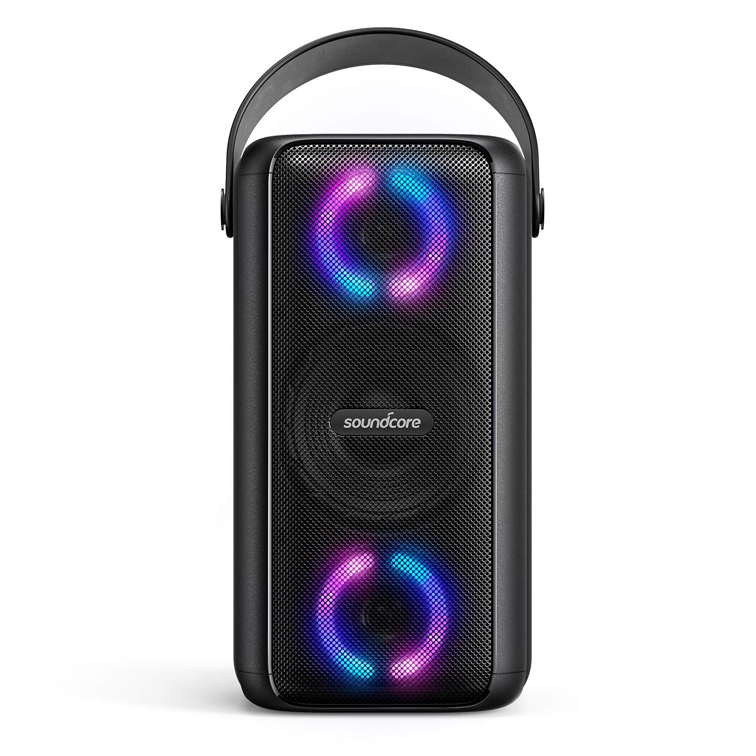 Soundcore Trance Bluetooth Speaker, Outdoor Bluetooth Speaker with 18 Hour Playtime, BassUp Technology, Huge 101dB Sound, LED Lights, App, IPX7 Waterproof, Wireless Speaker for Party
