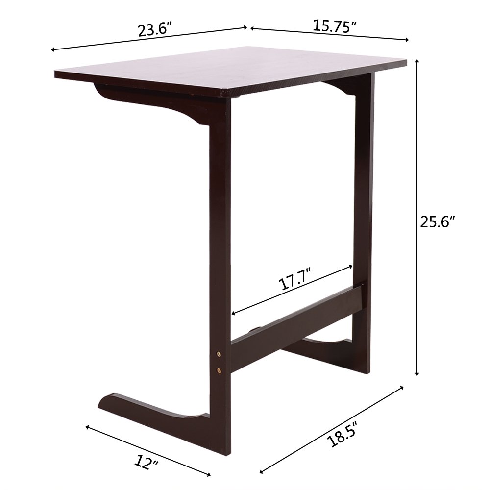 Simply-Me Sofa Side Table Bamboo Snack Table Couch Coffee End Table Desk Side Table Bed Side Table Home Office Modern Furniture,Coffee