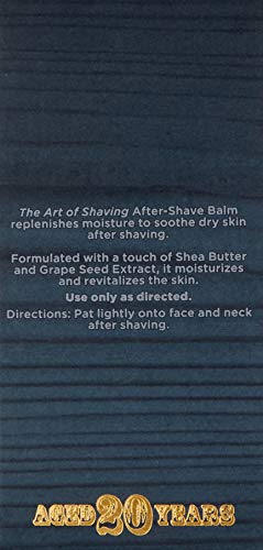 The Art of Shaving After-Shave Balm for Men - Face Moisturizer, Clinically Tested for Sensitive Skin, Bourbon, 3.3 Ounce