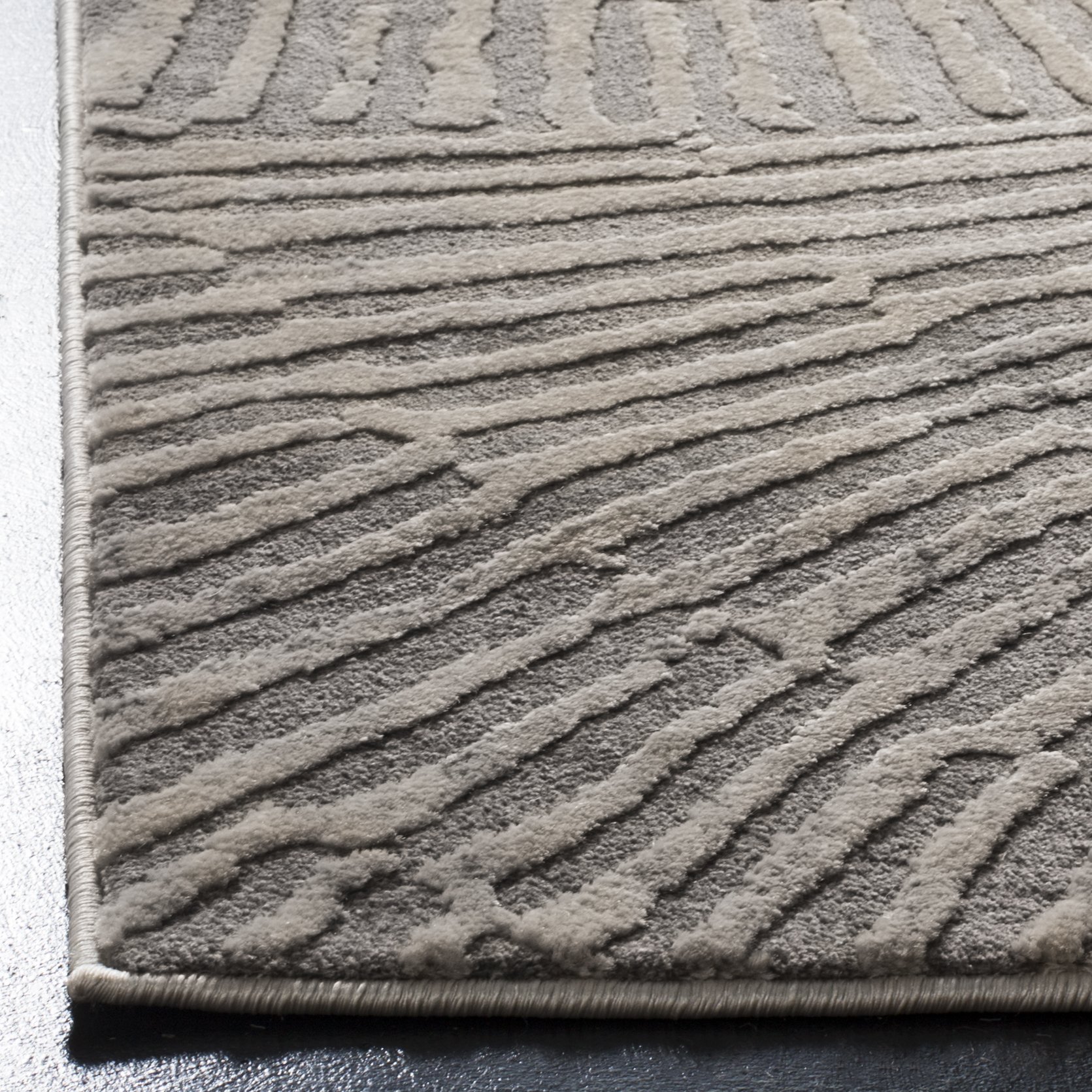 SAFAVIEH Meadow Collection 9' x 12' Taupe MDW343E Modern Abstract Area Rug