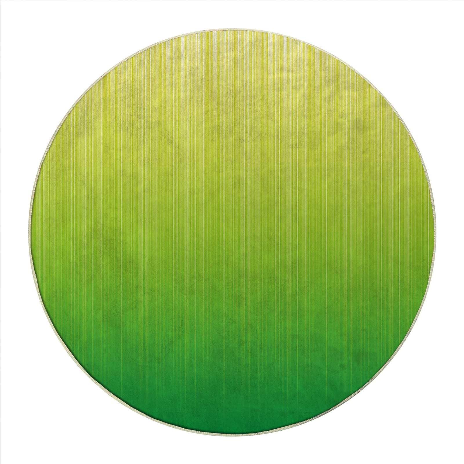 Round Desk Chair Mat Lime Green Hard Floor Mat for Desk Green Office Carpeted Floor Mats for Computer Desk 3 FT