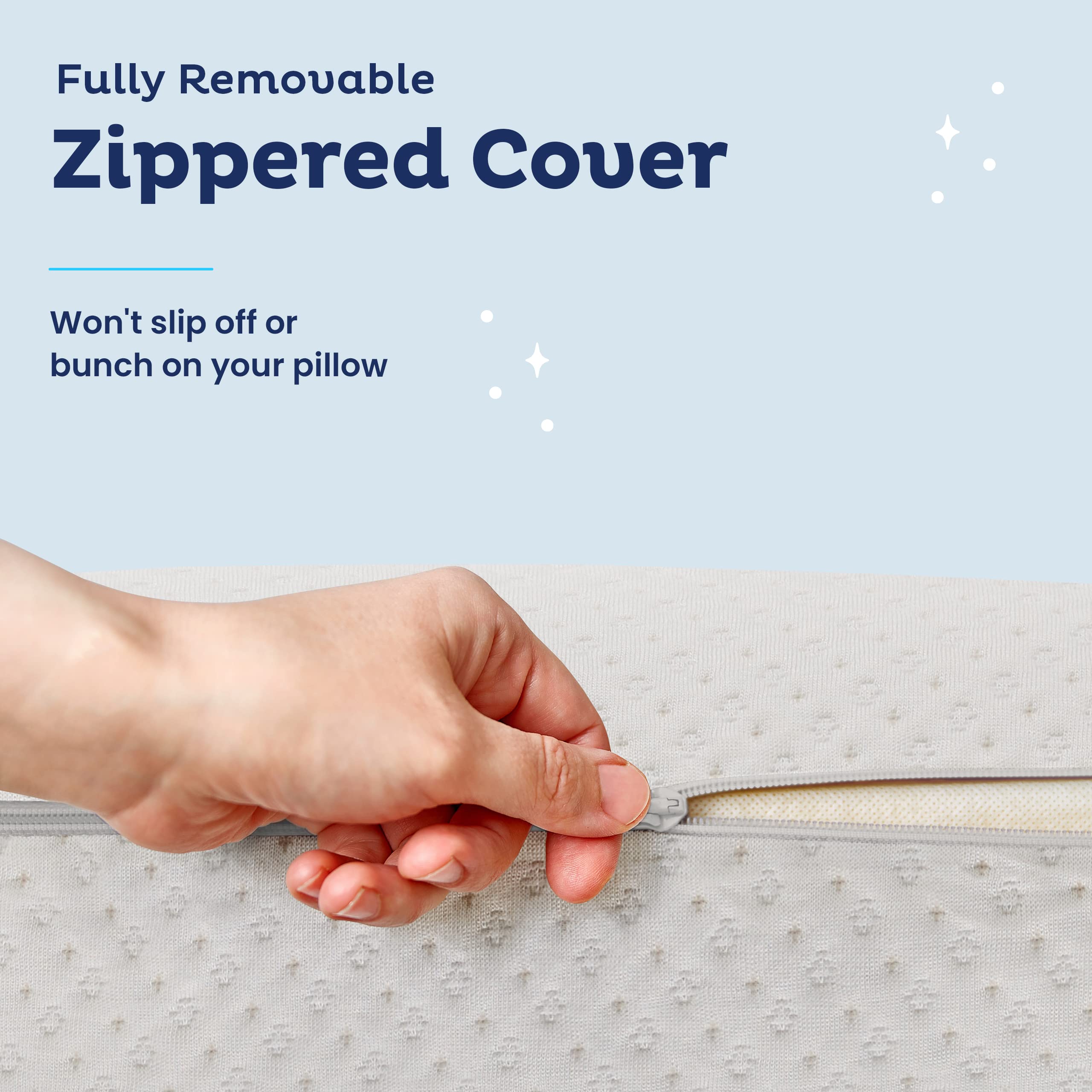 Snuggle-Pedic Pillow Covers - Zippered Body Pillow Protector w/Kool Flow Technology, 20x54 Inches - Made in The USA