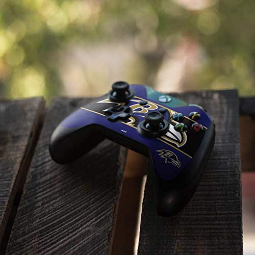 Skinit Decal Gaming Skin Compatible with Xbox One Controller - Officially Licensed NFL Baltimore Ravens Zone Block Design