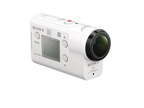 Sony FDRX3000R/W 4K HD Recording, Action Cam, Live View Underwater Camcorder, White