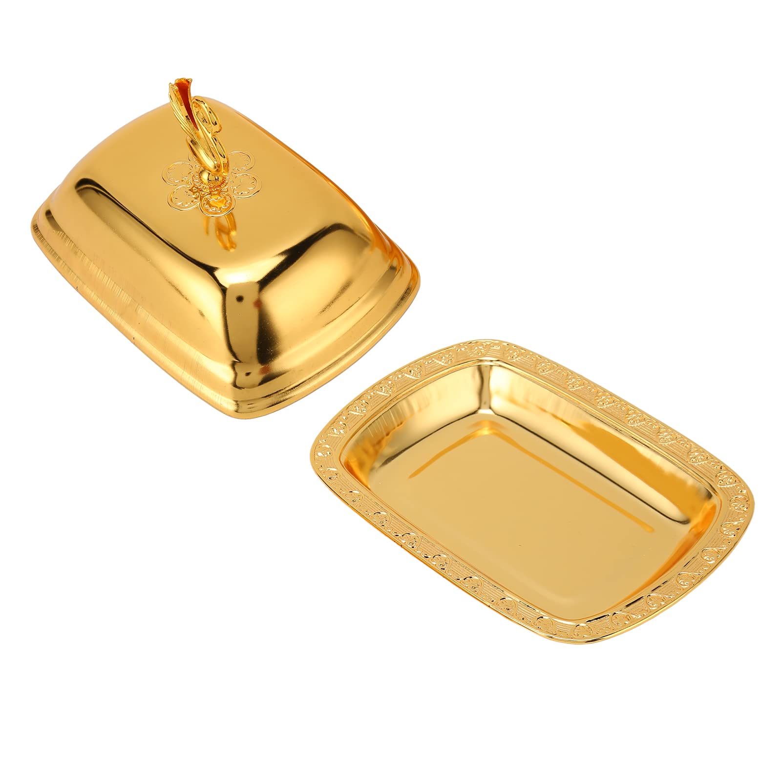 YYQTGG Gold Fruit Tray, European Style Easy To Candy Bowl for Desserts(Gold)