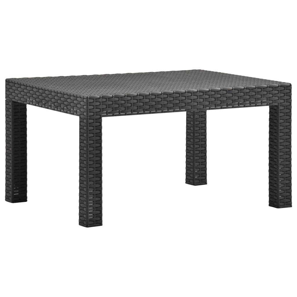 VRAXO 2 Piece Patio Lounge Set with Cushions PP Rattan Anthracite,Outdoor Furniture Sets-72.05lbs