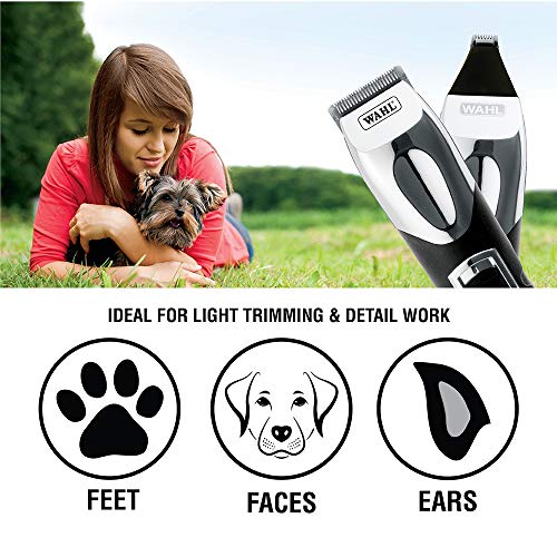 Wahl Professional Animal Touch Up Rechargeable Pet Trimmer #9854-700, Silver and Black