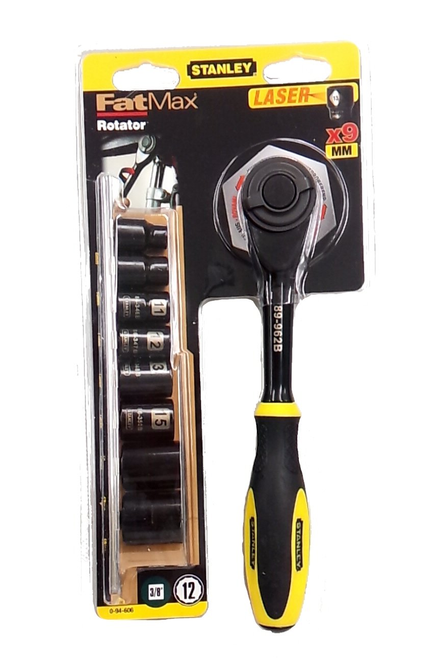 Stanley 0-94-606 Ratchet Rotator (9 Piece), Black/Silver