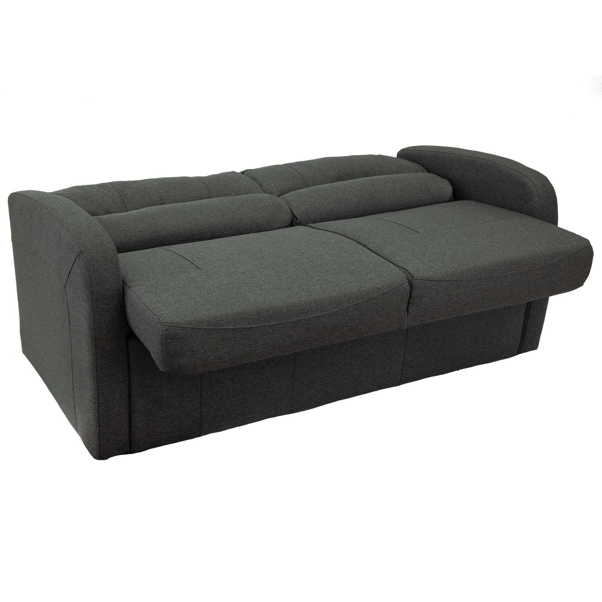 RecPro 65" Jack Knife RV Sleeper Sofa with Arms | RV Furniture | Zero Wall Hugger | Cloth (Fossil)
