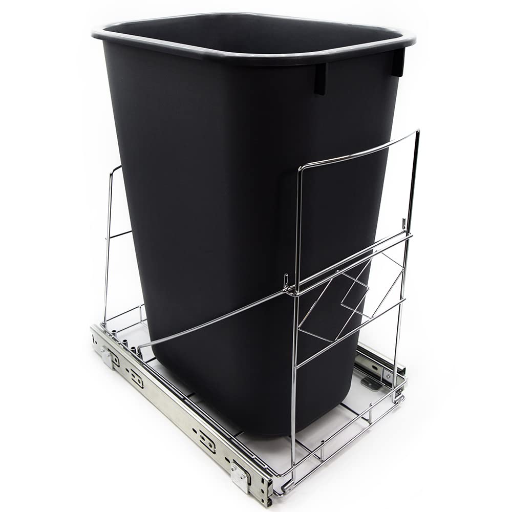ThyLove Pull Out Trash can Under Cabinet,Open The Cabinet Door Undersink Organizers and Cupboard Organizers and Storage,Trash Can Not Included.