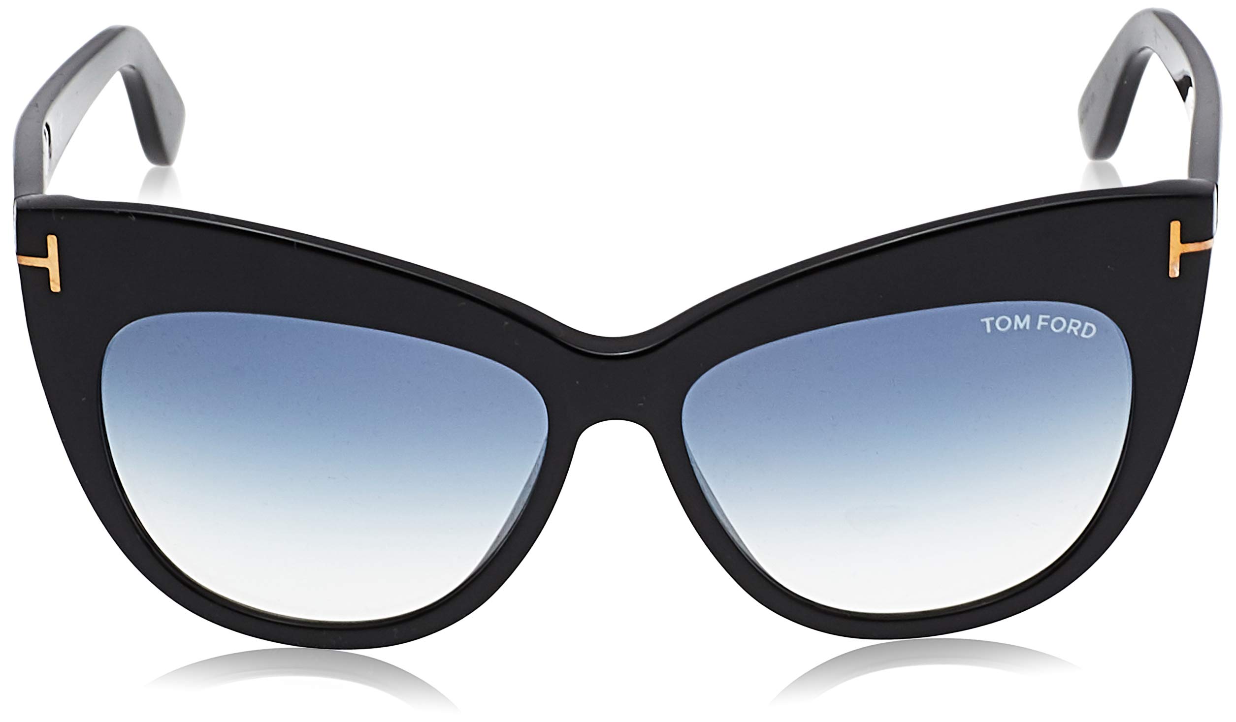 Tom Ford Cateye Sunglasses TF523 Nika 01W Shiny Black 56mm FT0523