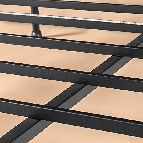 ZINUS Eli Metal and Wood Platform Bed Frame with Footboard / No Box Spring Needed / Steel Slat Support / Easy Assembly, Twin