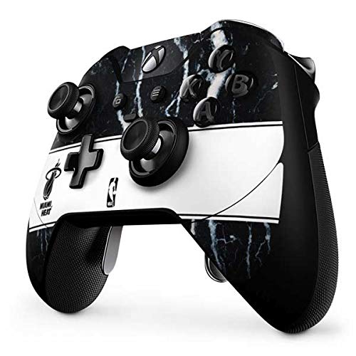 Skinit Decal Gaming Skin Compatible with Xbox One Elite Controller - Officially Licensed NBA Miami Heat Marble Design