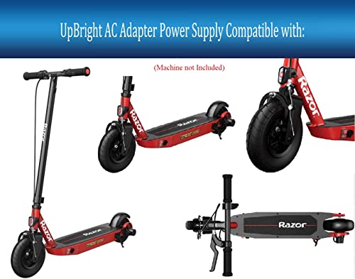 UpBright 3-Prong 24V AC/DC Adapter Compatible with Razor Power Core E195 PowerCore E 195 Sealed Lead-acid SLA Battery 24 Volt 150W Kids Electric Hub Motor Scooter 13112169 082-07-6846 Supply Charger