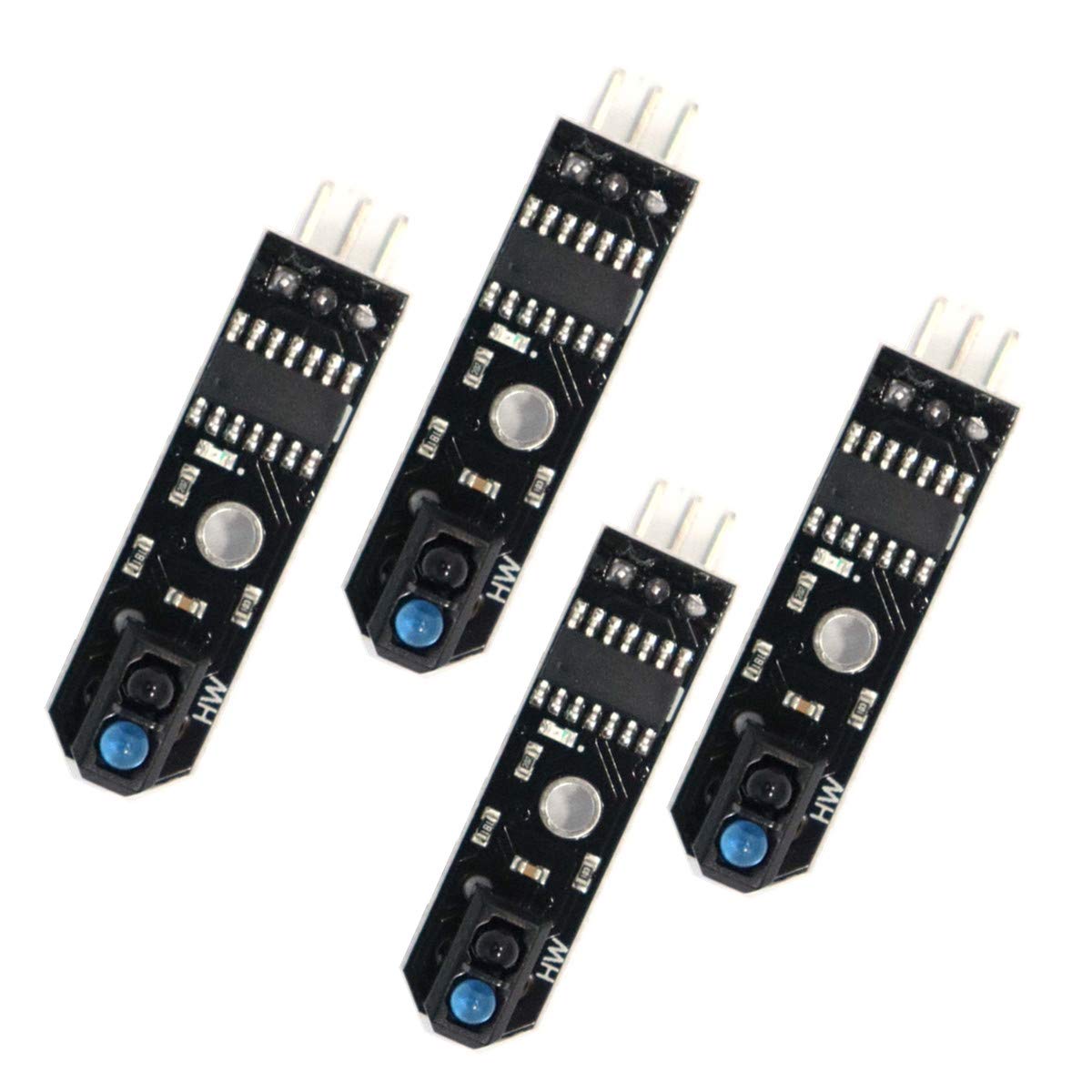 SUBALIGU 4pcs TCRT5000 IR Infrared Track Follower Sensor Obstacle Avoidance Module 5V Oc114