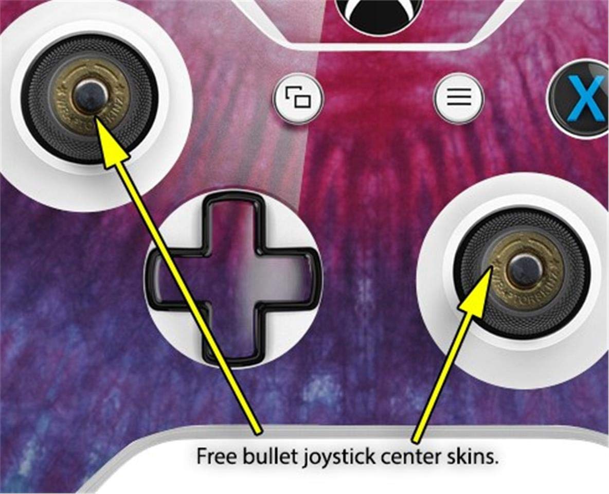 WraptorSkinz Decal Vinyl Skin Wrap compatible with XBOX One S / X Controller - Tie Dye Pink and Purple Stripes (CONTROLLER NOT INCLUDED)