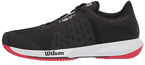 Wilson Men's KAOS Swift Tennis Shoe, Black/Pearl Blue RED, 10