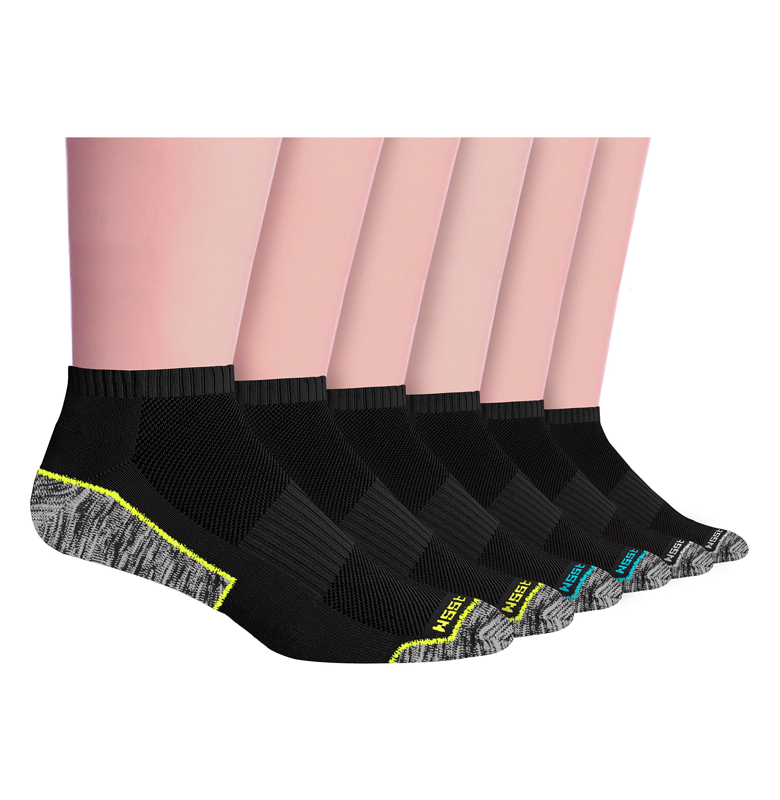 U.S. Polo Assn. 6 Pair Men's Athletic Performance Socks - Low Cut Moisture Control Breathable Socks - Comfortable Socks for Men - Odor-Resistant, Mens Socks, BLK 6027