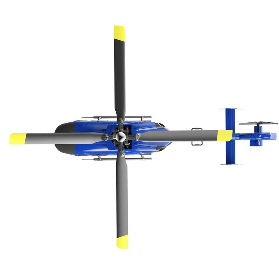 RC Helicopter Model YUXIANG EC-135 100 Size 4CH 6-Axis Gyro Stabilized Scale RC Helicopter RTF C187 with 2.4GHz Mode 1/Mode 2 Transmitter - YuXiang Remote Control Helicopter RTF for Beginners, Adults