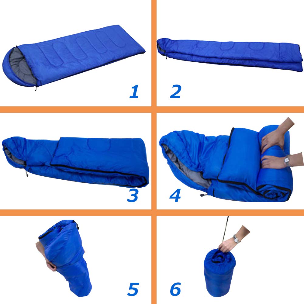 Sleeping Bag, Envelope Portable and Lightweight for 2-3Season Camping, Hiking, Traveling, Backpacking and Outdoor Activities