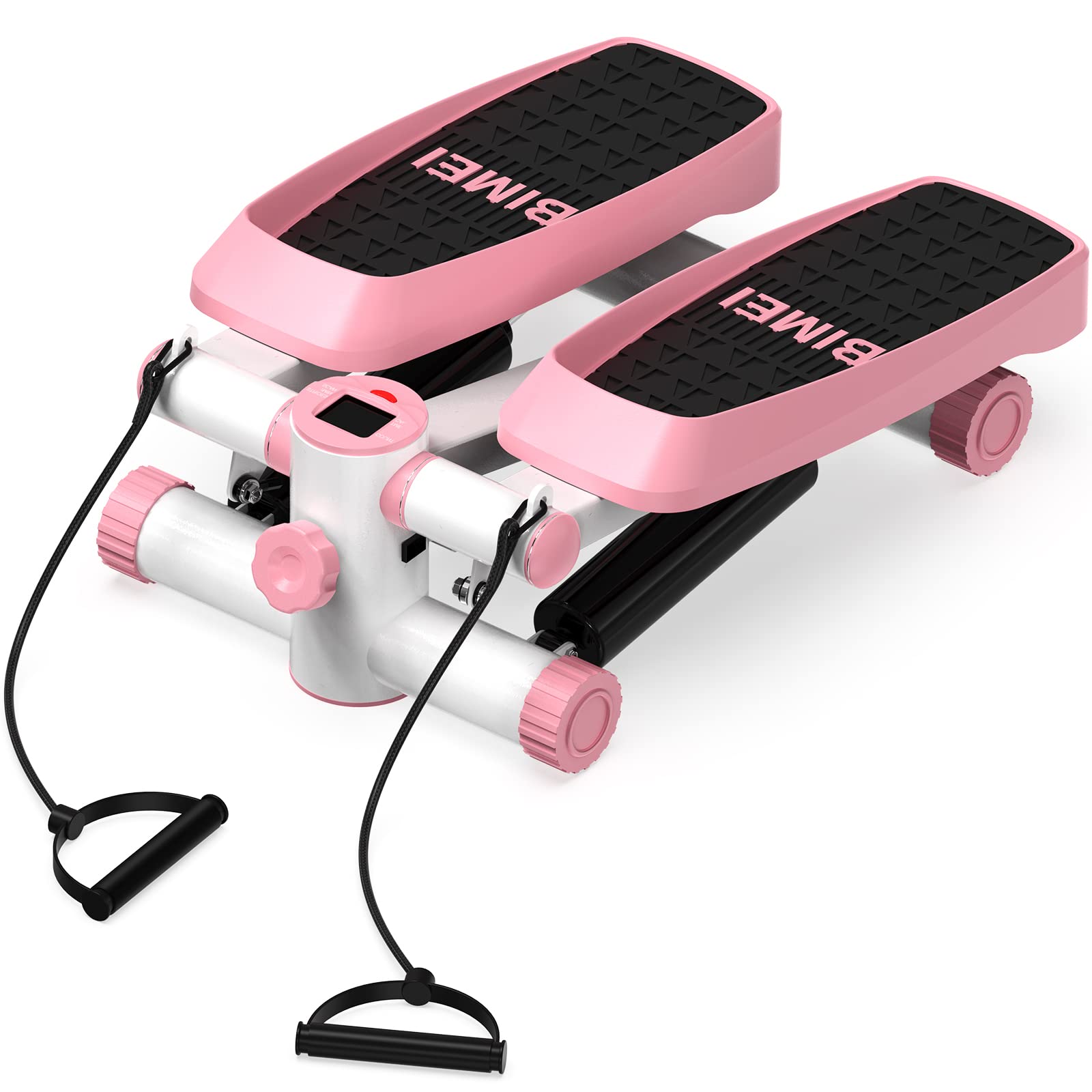 Steppers for Exercise, Mini Stepper Machine with Resistance Bands & Calories Count, Stair Steppers for Exercise 330 lbs Weight Capacity, Portable Stair Stepper Exercise Equipment for Home Workout