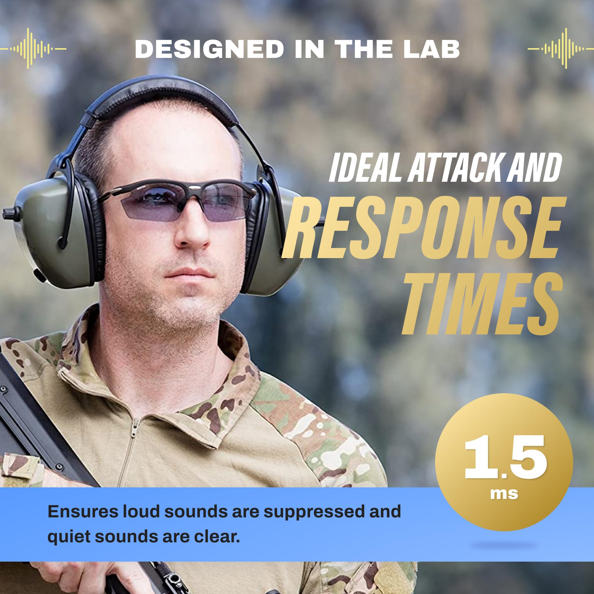 Pro Ears Gold II 30 Electronic Hearing Protection, Military Grade Tactical Ear Muffs, NRR 30 DB, for The Range, Shooting, & Hunting, Pink
